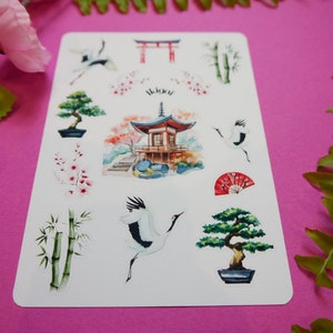 Japan Sticker Sheet - Ikigai | Japanese Patterns | Sakura | Watercolor ...