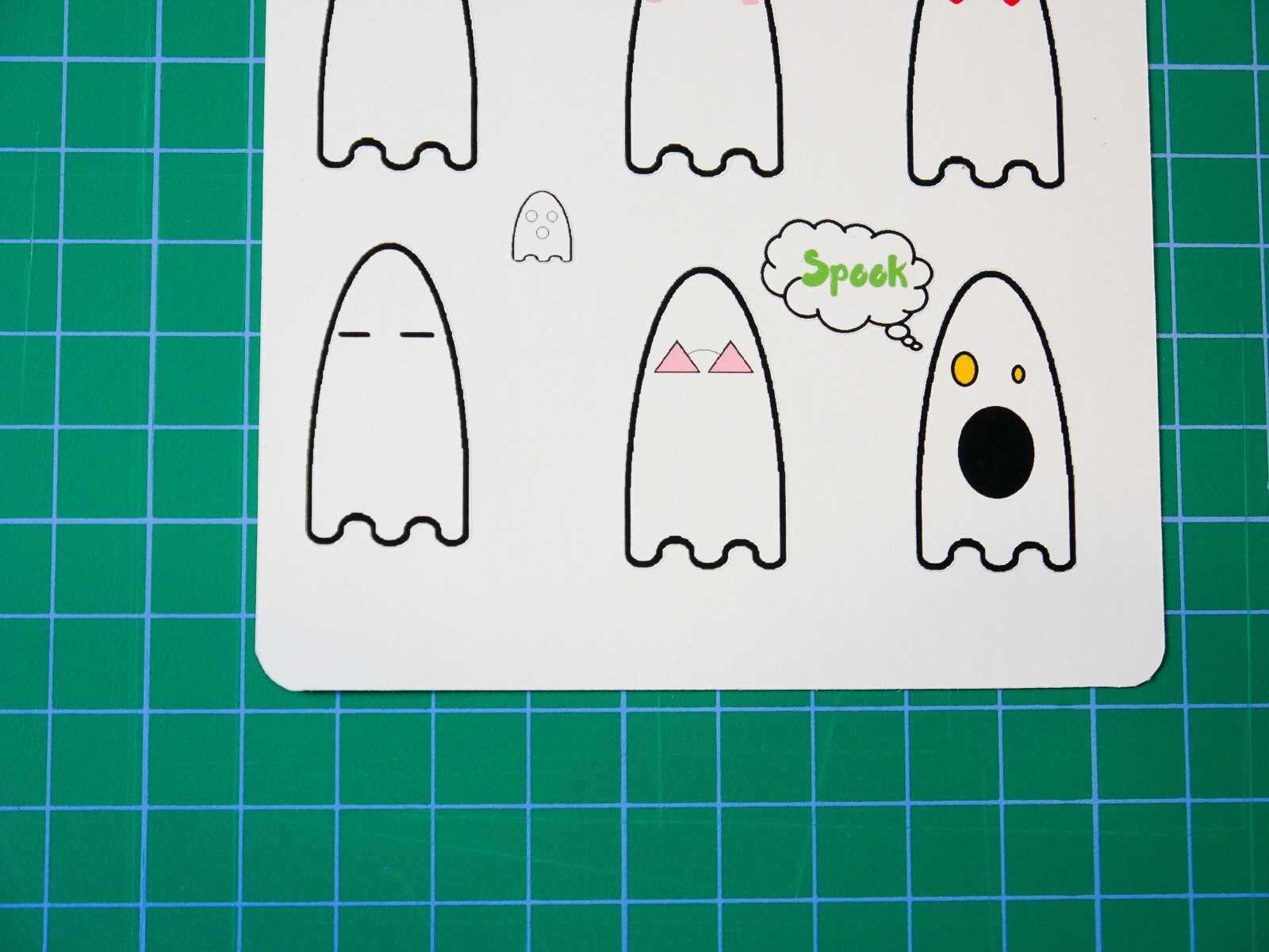Sticker Sheet Friendly Ghost Bullet Journal Stickers Scrapbook Stickers ...