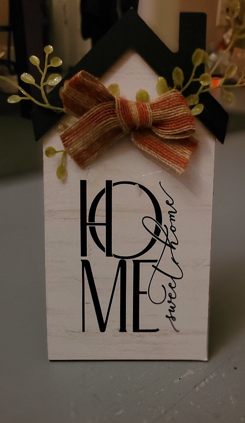 HOME Wooden House Sign Decor - Etsy