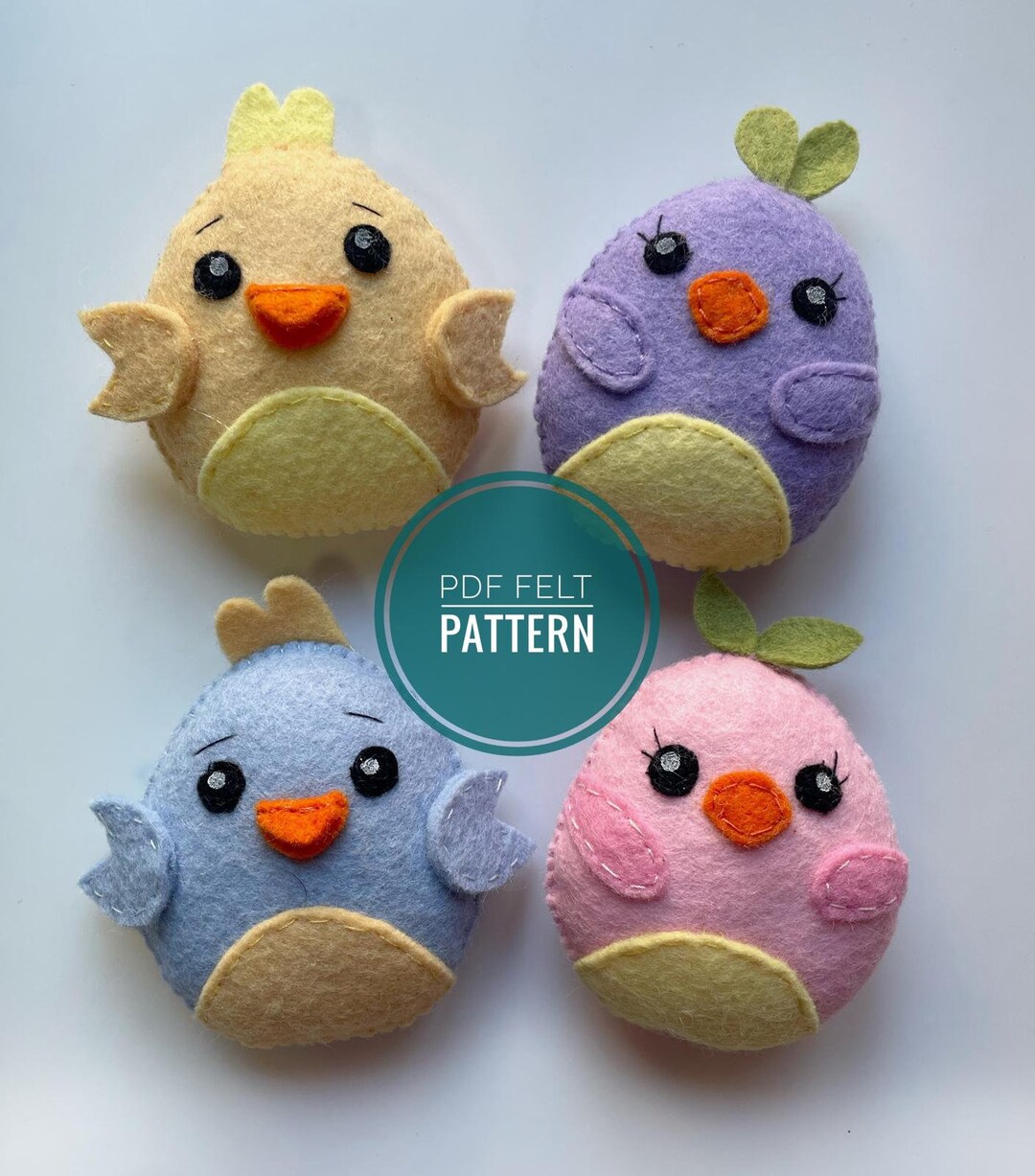Easter Chick Felt Pattern - PDF Download for Customizable Spring Crafts ...