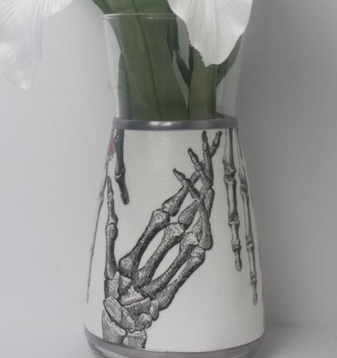 Skeleton Gothic Vase - Etsy