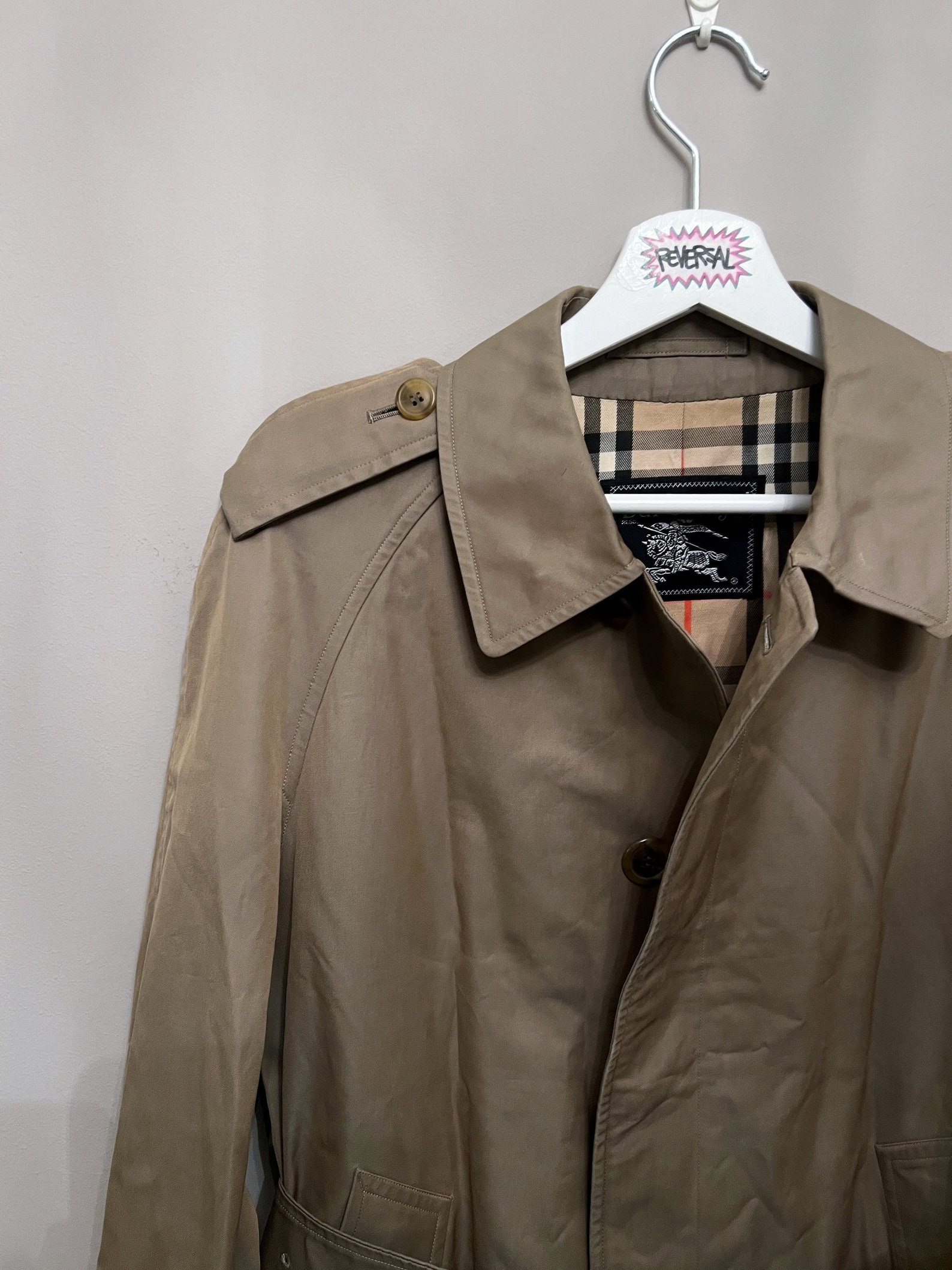 Burberry London Mens Vintage Coat Overcoat Trench Belt Mac Nova Check ...