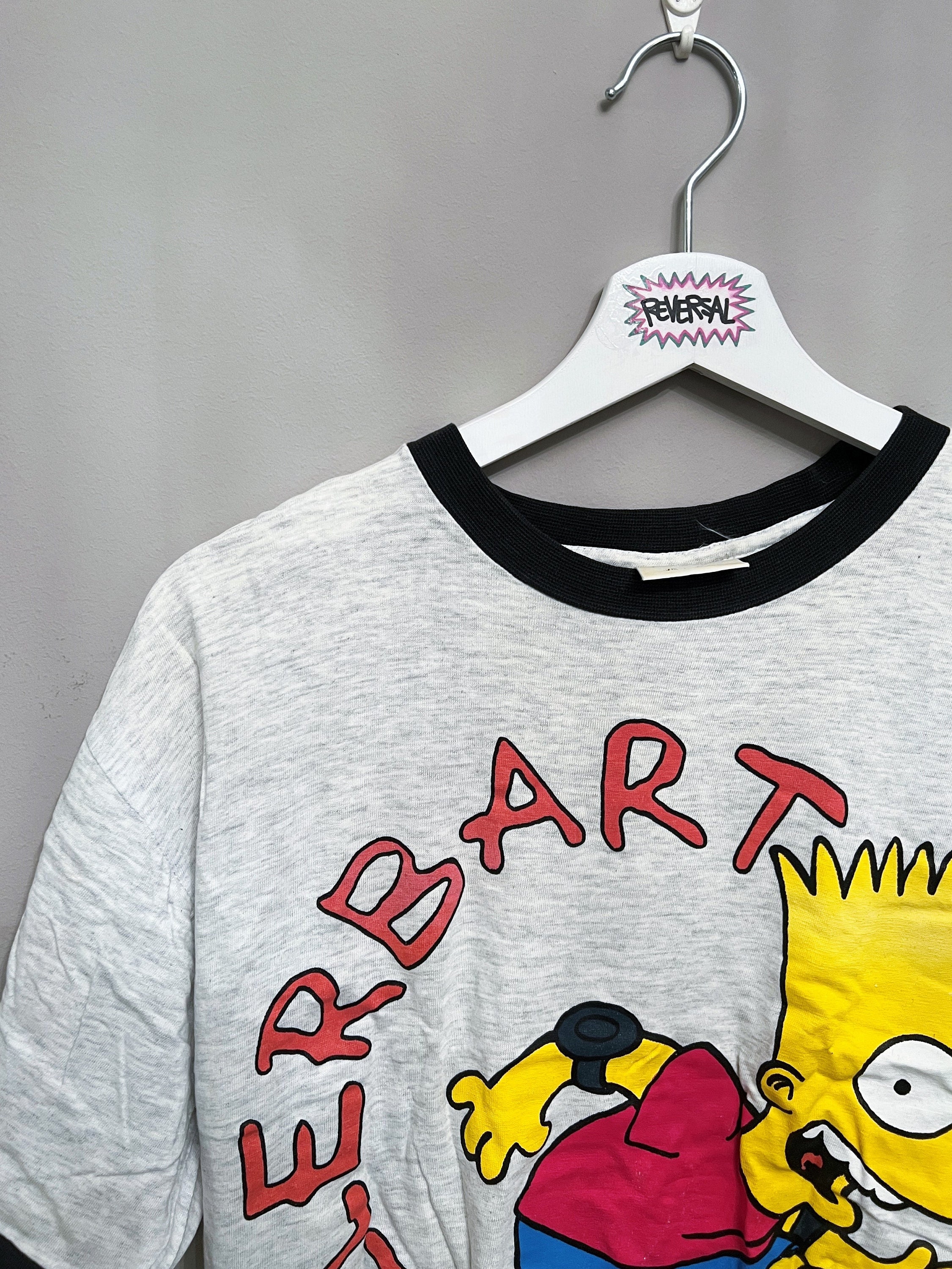 Simpsons Roller Bart Tshirt Vintage 90s Y2K RARE Ringer Official S Tee ...