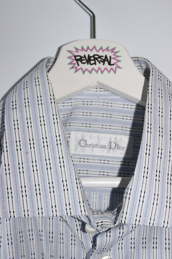 Christian Dior Vintage Button Down Shirt Blue L Large… - Gem