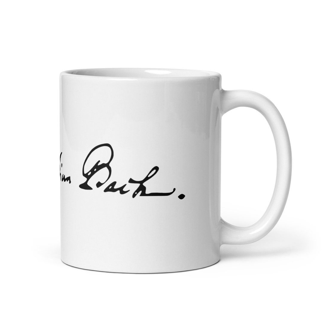 Bach Signature Mug, Classical Music Mugs, Classical Music Gifts, Music ...