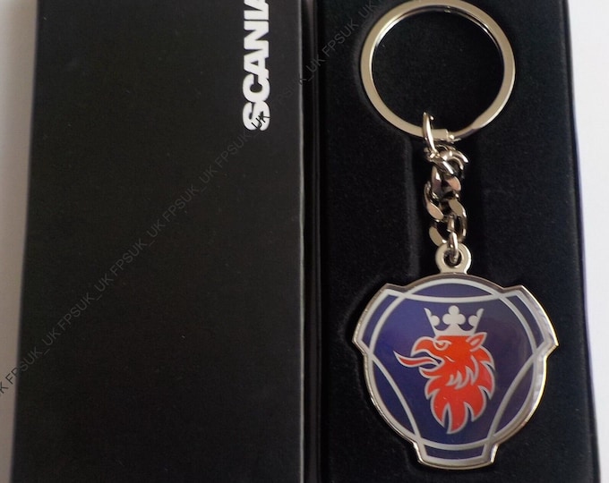 Official Scania Truck Griffin Logo Chunky Enamel Metal Key Ring Keyring ...