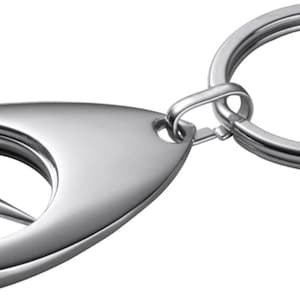 Official Mercedes Benz Classic Star Logo Shopping Coin Keyring Chain ...
