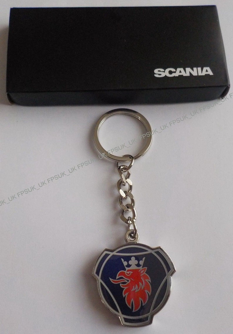 Official Scania Truck Griffin Logo Chunky Enamel Metal Key Ring Keyring ...