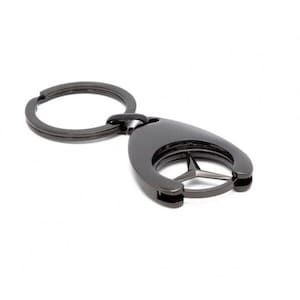 Official Mercedes Benz Classic Star Logo Shopping Coin Keyring Chain ...