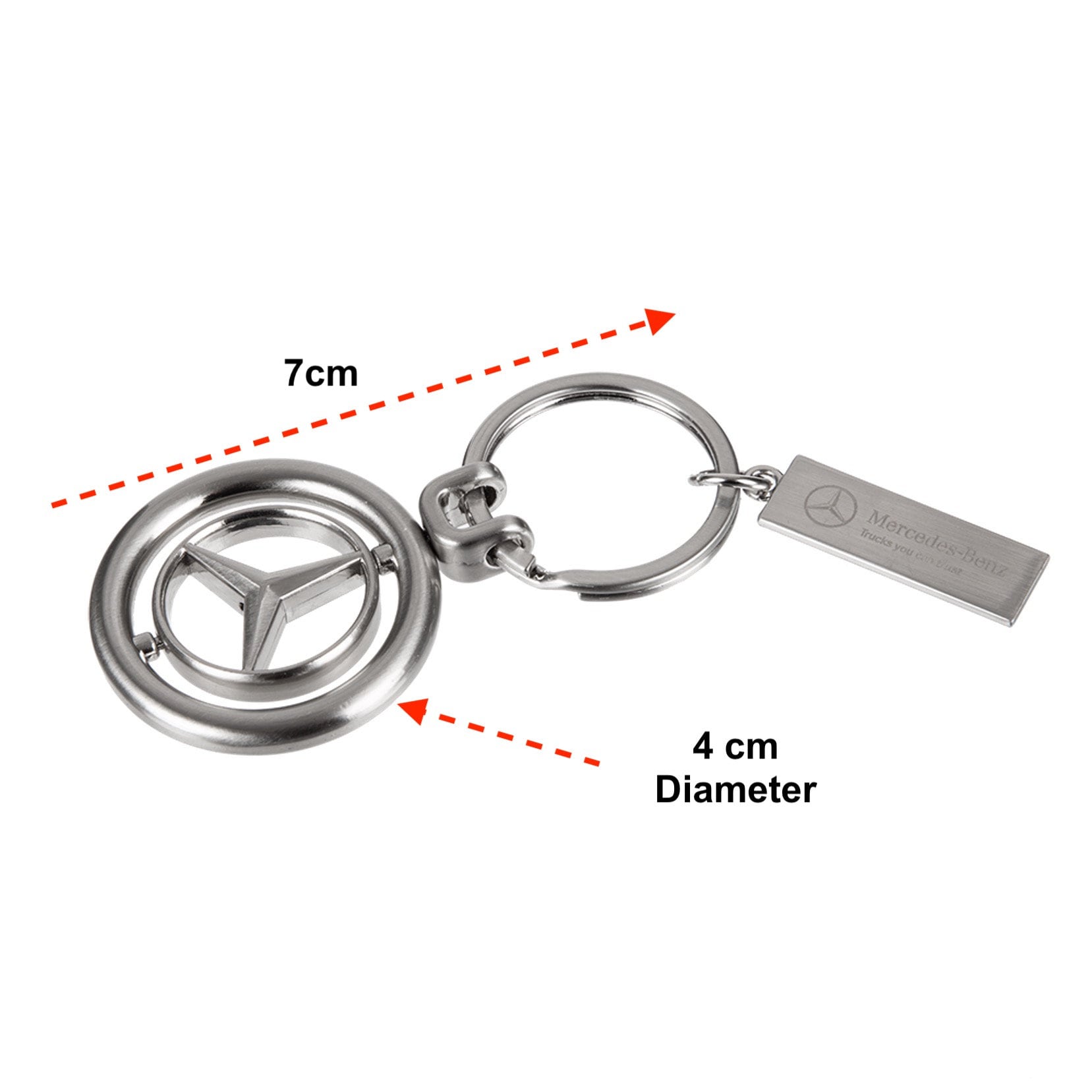 Mercedes-benz Trucks You Can Trust Actros Silver Metal Keychain Keyring ...