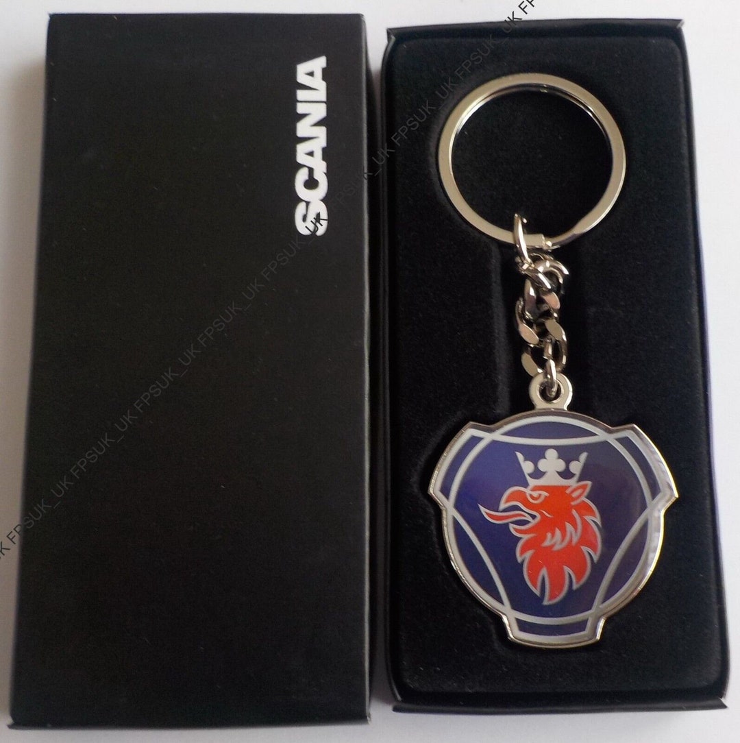 Official Scania Truck Griffin Logo Chunky Enamel Metal Key Ring Keyring ...