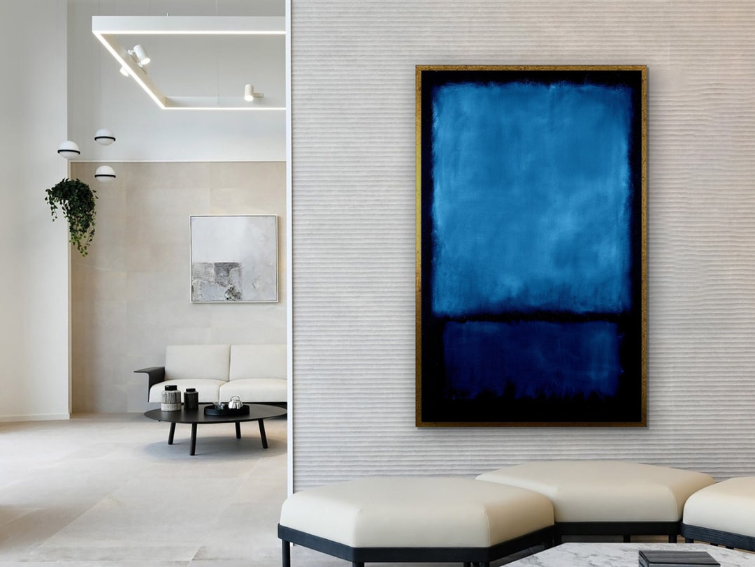 Mark Rothko Blue Framed Canvas Printing, Rothko Art Poster, Abstract ...