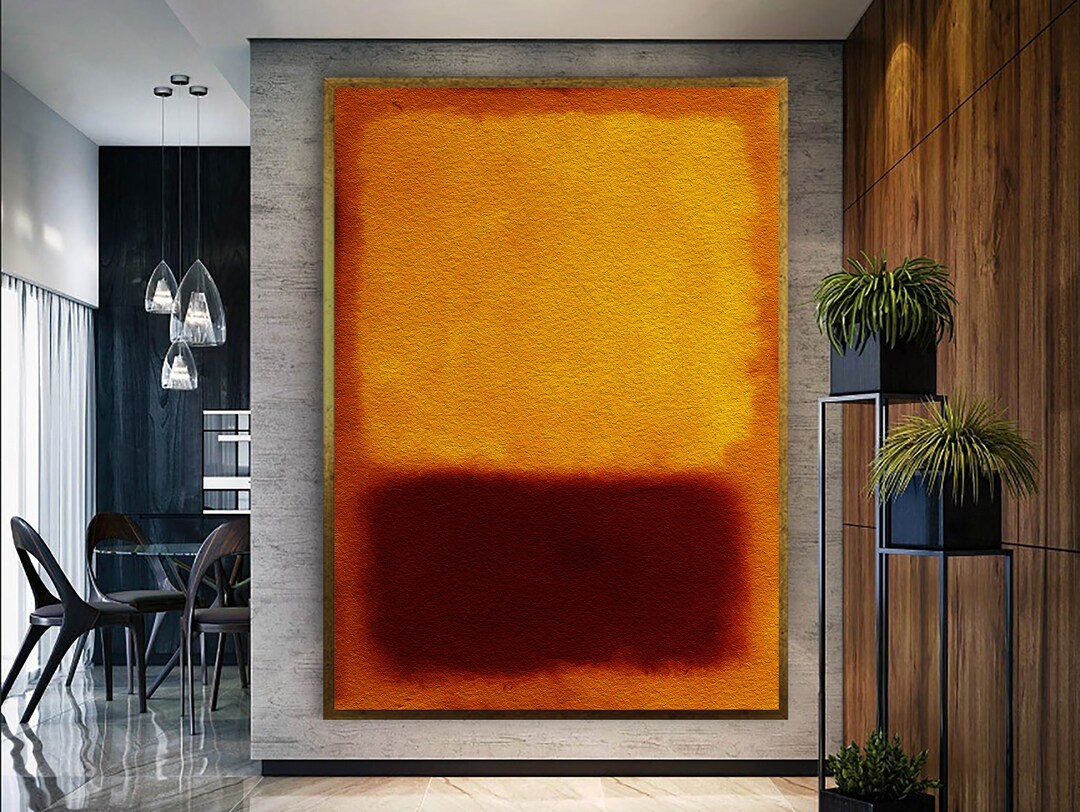 Mark Rothko Yellow Canvas Painting, Rothko Red Art Poster, Abstract ...