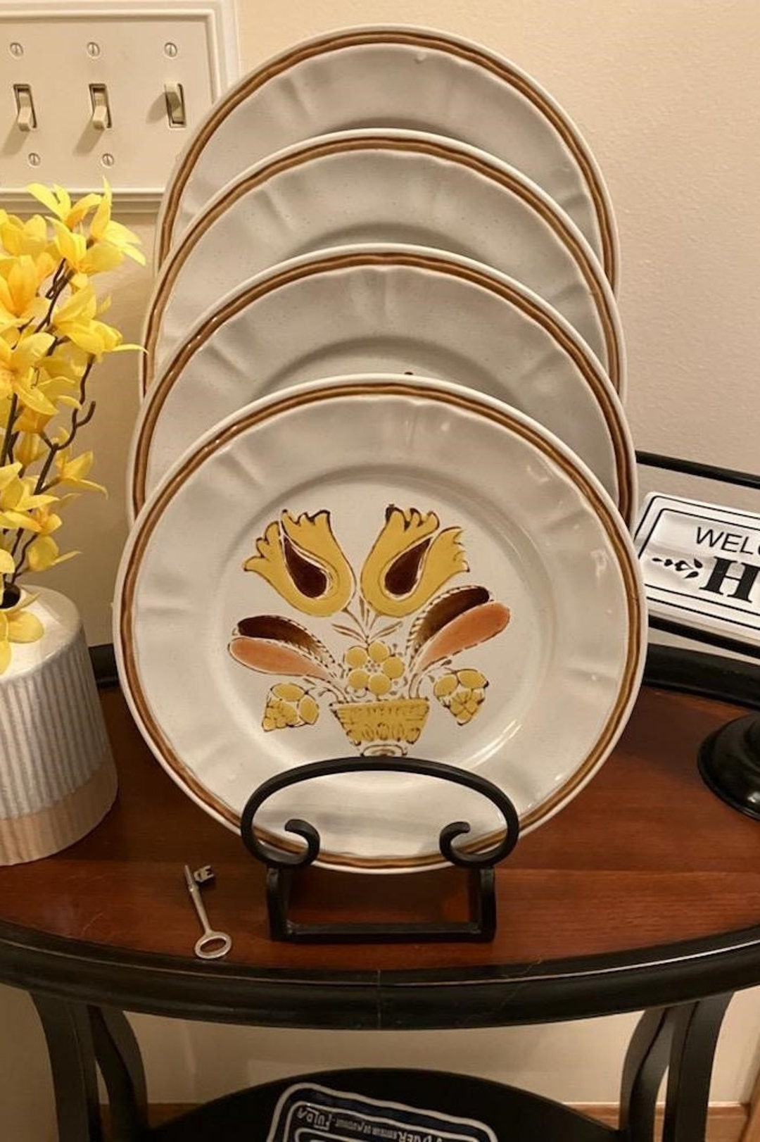 American Hearthside Stoneware Dinner Plate Set of 4 - Etsy