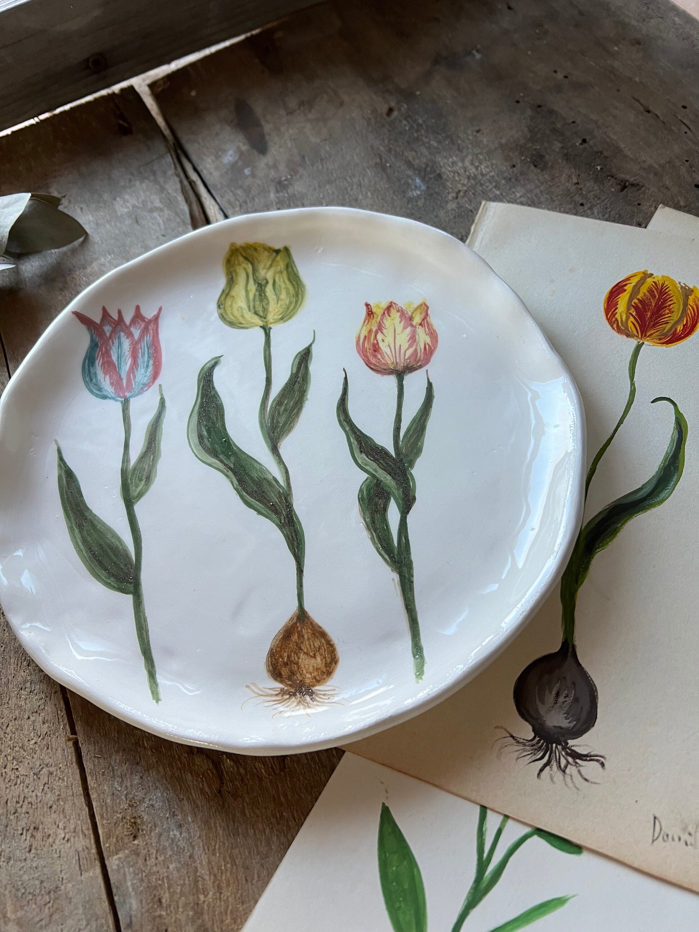 Tulip Plate - Etsy