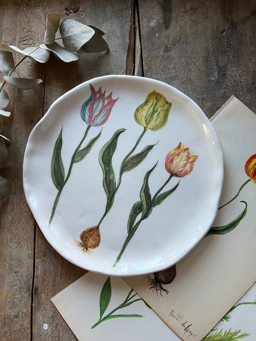 Tulip Plate - Etsy