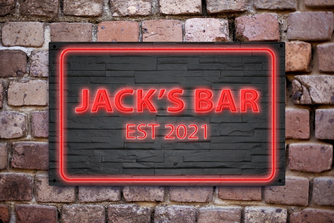Personalised Custom Printed Bar Sign - Etsy
