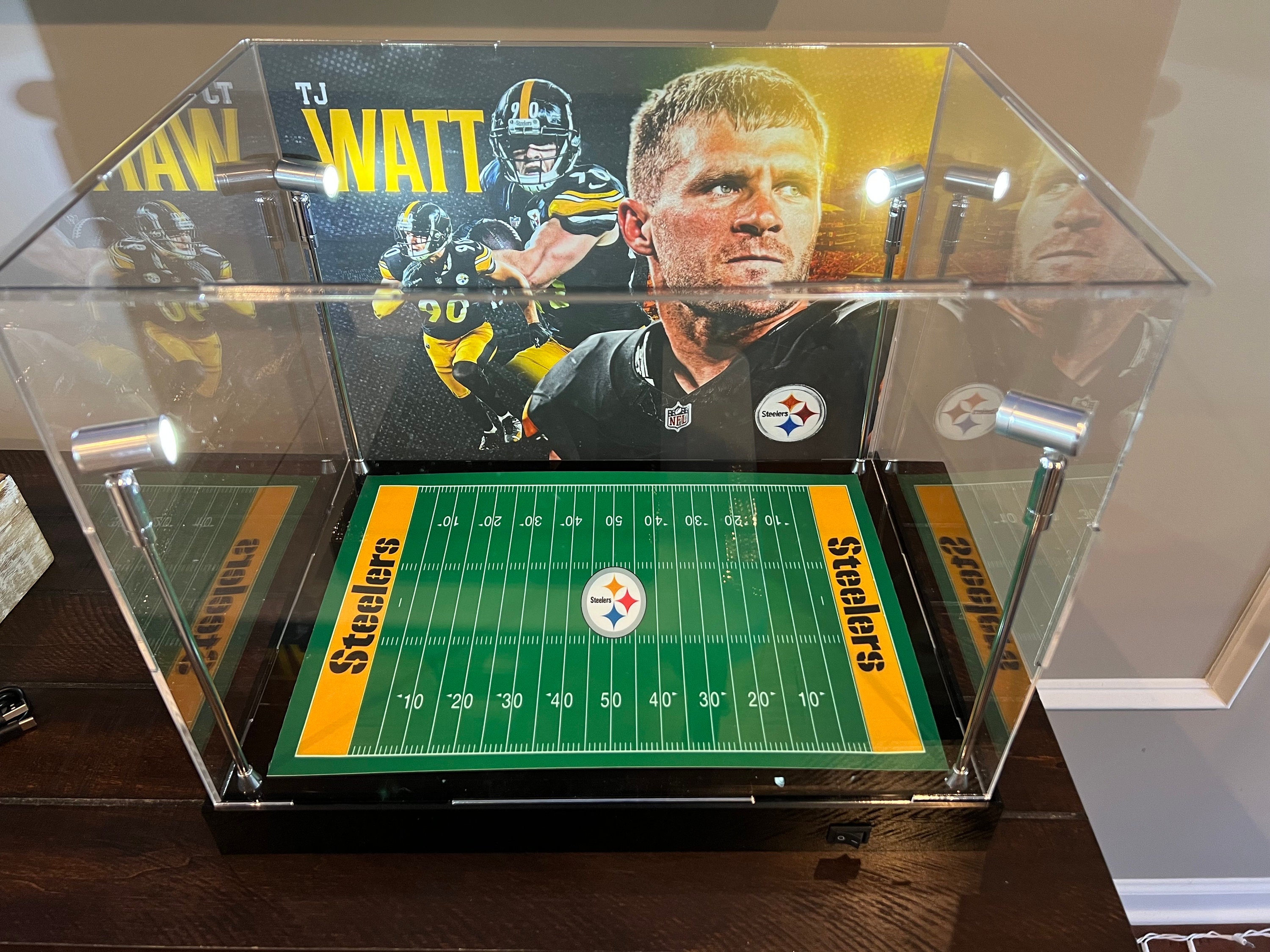 Pittsburgh Steelers Custom Full Size Helmet Display With LED Lights - Etsy