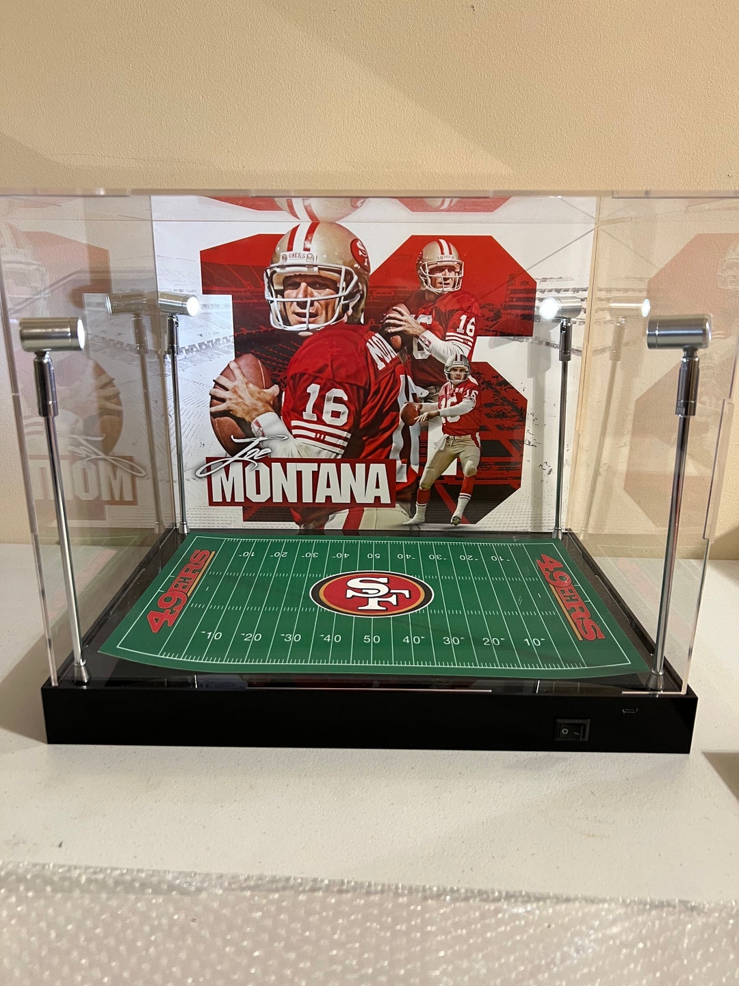 San Francisco 49ers Custom Full Size Helmet Display With LED Lights - Etsy