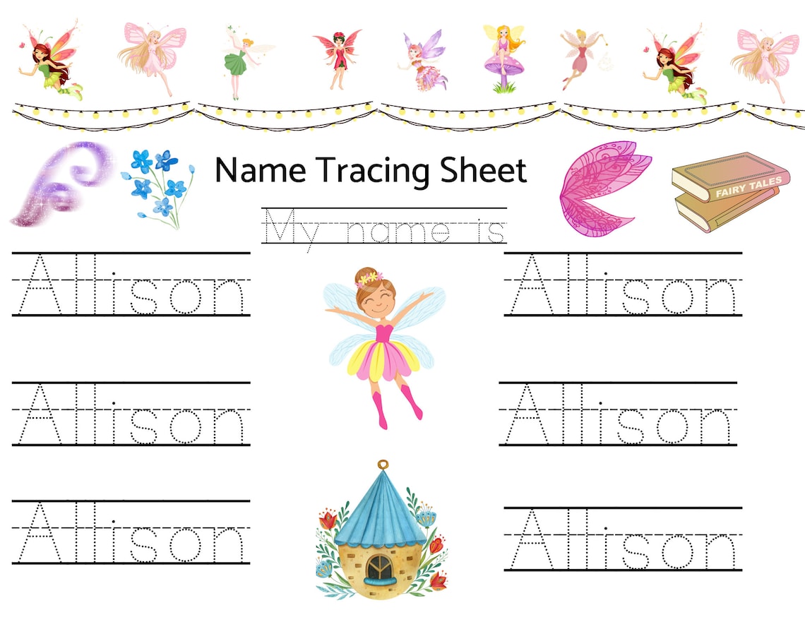 Customizable Name Tracing Sheet, Preschool Handwriting, Handwriting ...