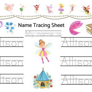 Customizable Name Tracing Sheet, Preschool Handwriting, Handwriting ...