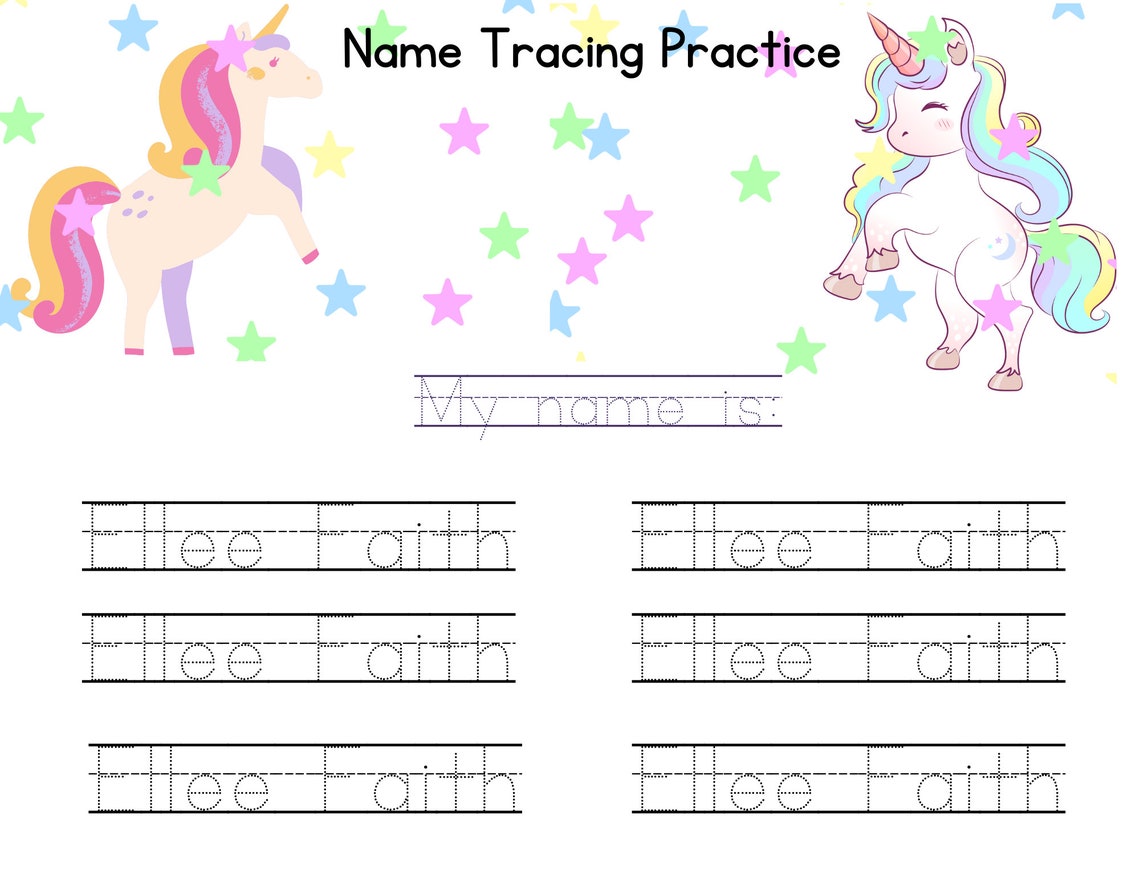 Customizable Name Tracing Sheets, Handwriting Practice, Homeschool ...