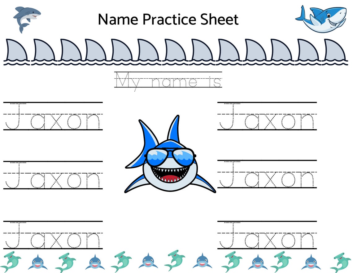 Customizable Name Tracing Sheet, Preschool Handwriting, Handwriting ...