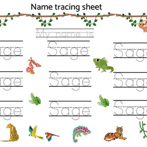 Customizable Name Tracing Sheet, Preschool Handwriting, Handwriting ...