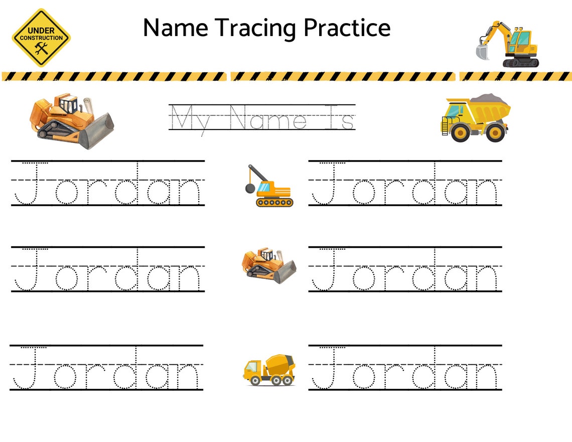 Customizable Name Tracing Sheet, Preschool Handwriting, Handwriting ...