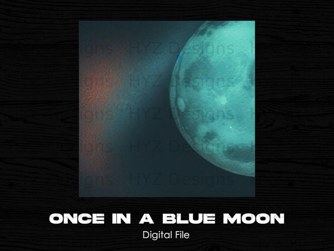 Abstract Blue Moon Art Digital Art Svg Png Jpg Wall Art - Etsy