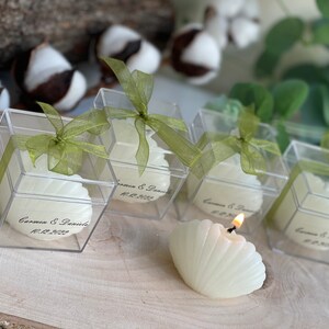 Custom Sea Shell Gift Handmade Candle, Shell Shaped Candle Wedding ...