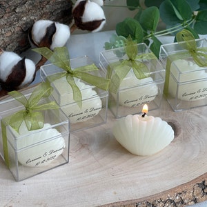 Custom Sea Shell Gift Handmade Candle, Shell Shaped Candle Wedding ...