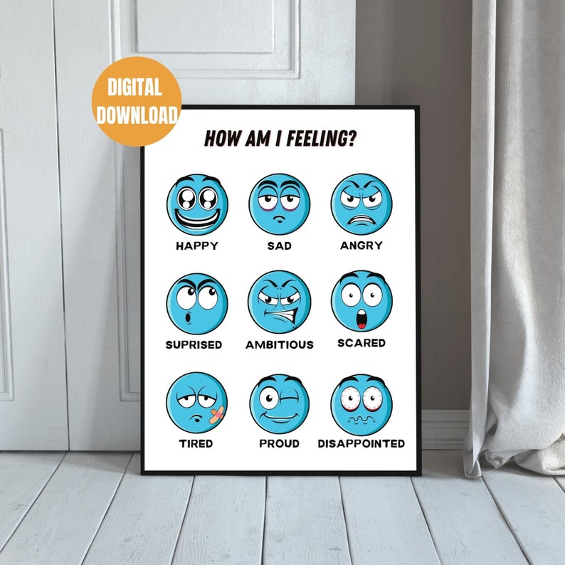 How Am I Feeling Feelings Chart Poster Calm Down Corner - Etsy