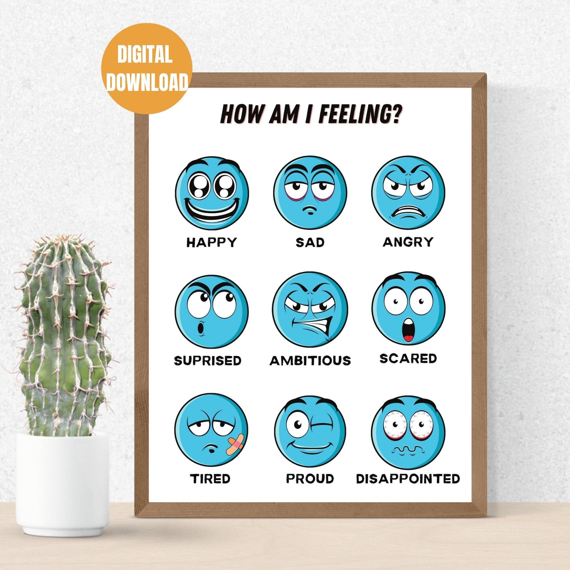 How Am I Feeling Feelings Chart Poster Calm Down Corner - Etsy