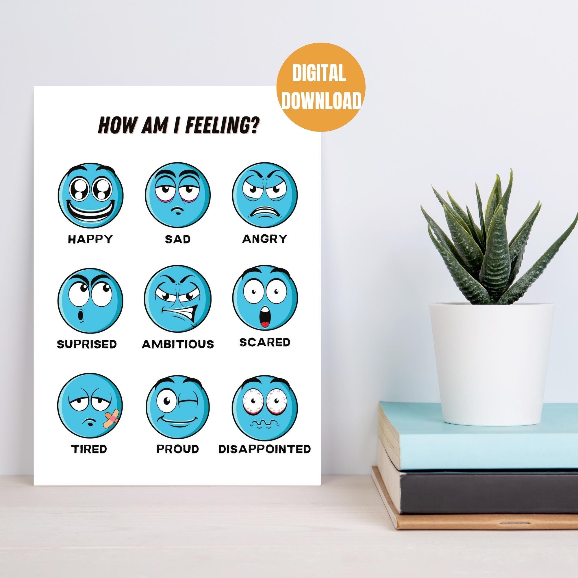 How Am I Feeling Feelings Chart Poster Calm Down Corner - Etsy