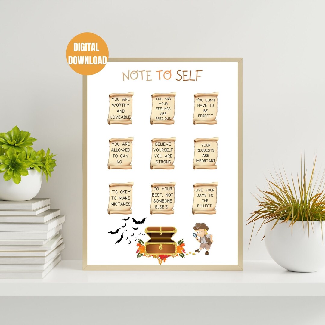 Note to Self, Self Love, Self Care, Therapist Office Decor, Therapist ...