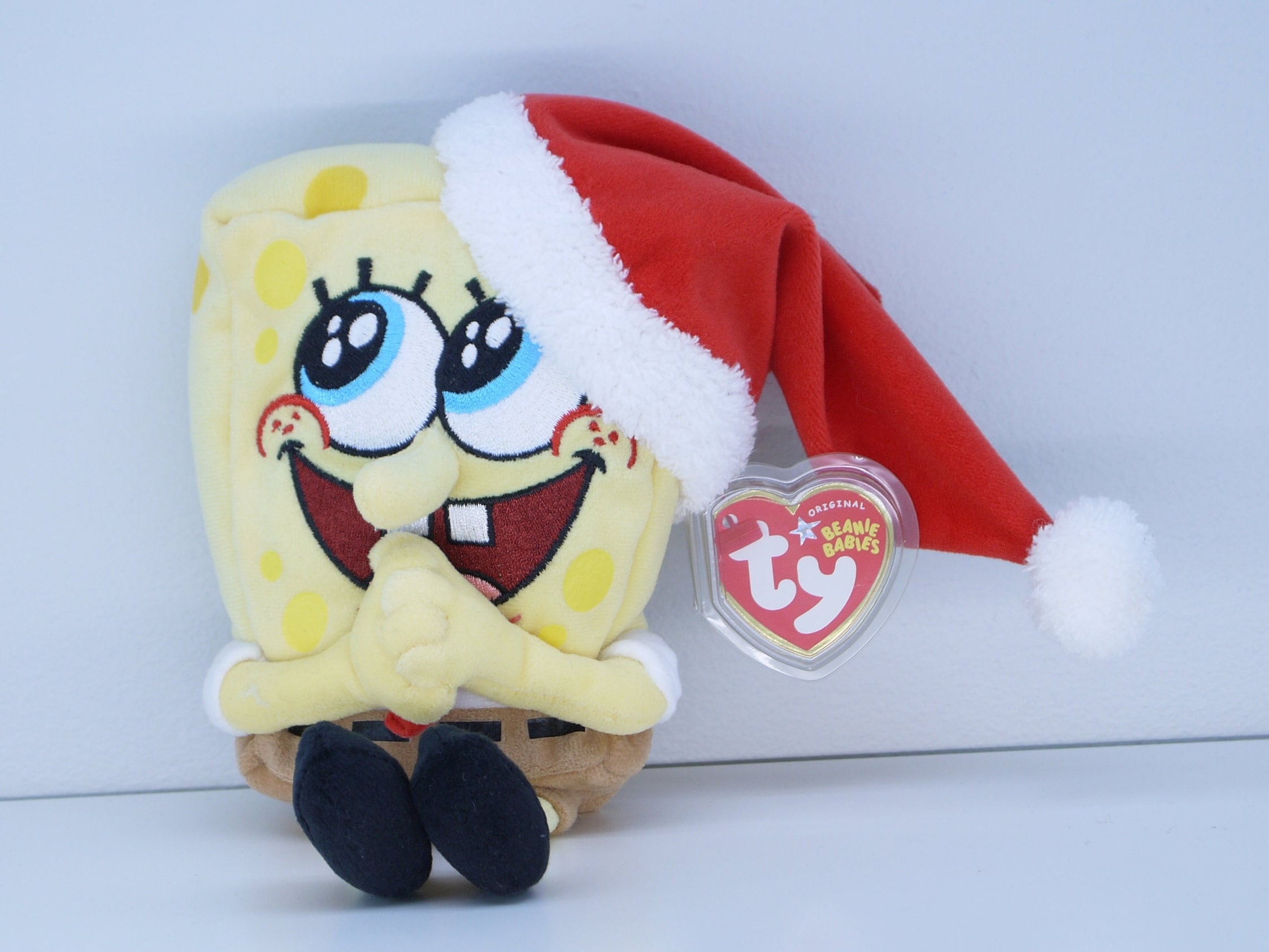 Spongebob Jolly Elf 2005 TY Beanie Baby - Etsy