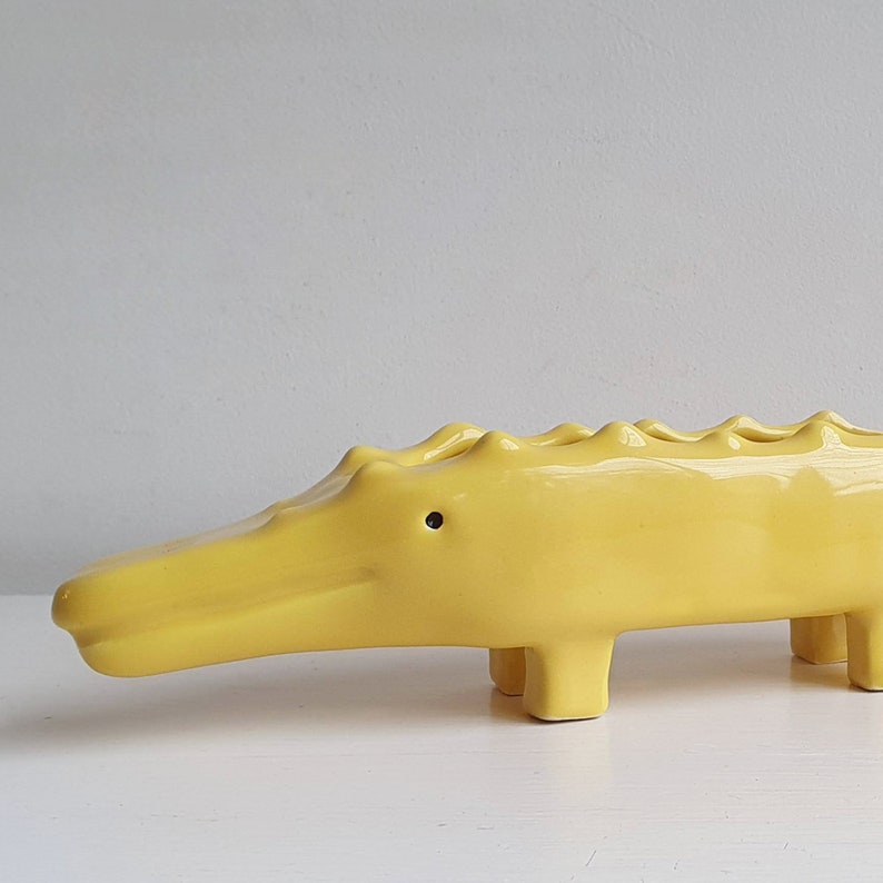 Crocodile Planter, Ceramic Animal Pot, Large Succulent Pot, Handmade in ...