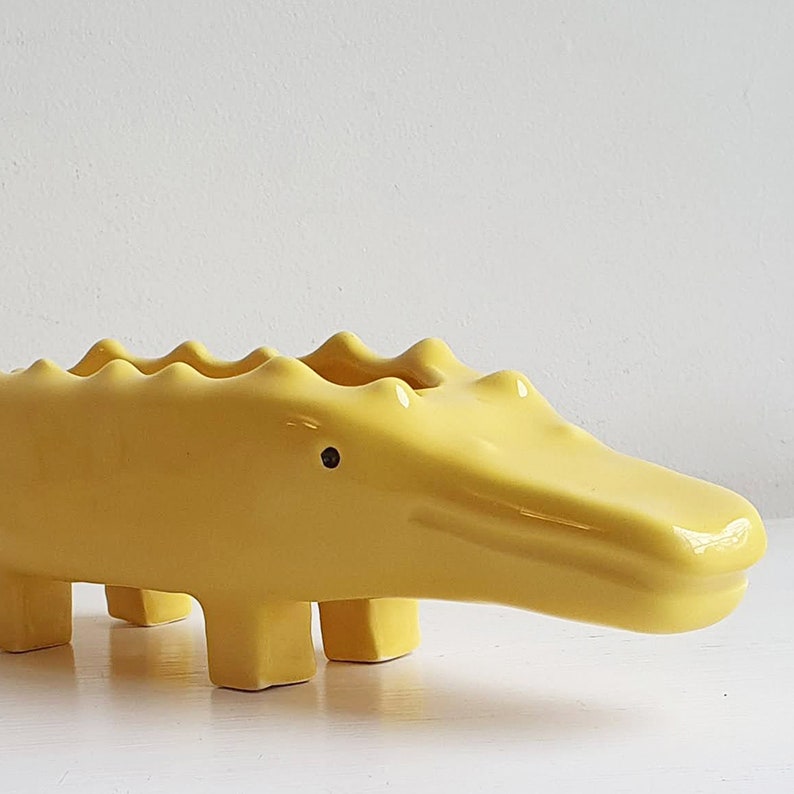 Crocodile Planter, Ceramic Animal Pot, Large Succulent Pot, Handmade in ...
