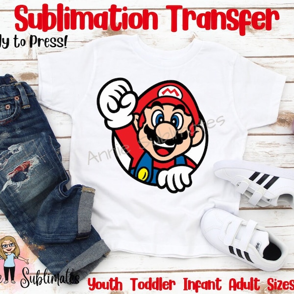 Mario Dtf Transfer - Etsy