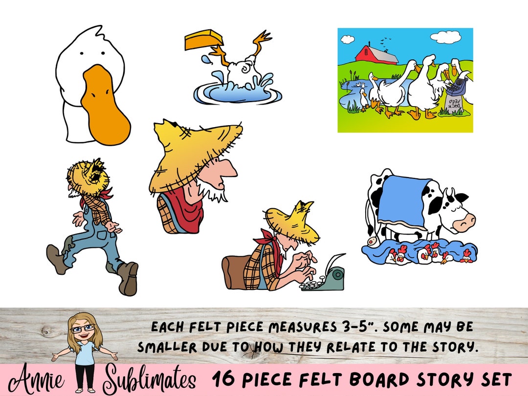 Click Clack Moo Felt Story Set, Flannel Board Pieces, Imagination ...