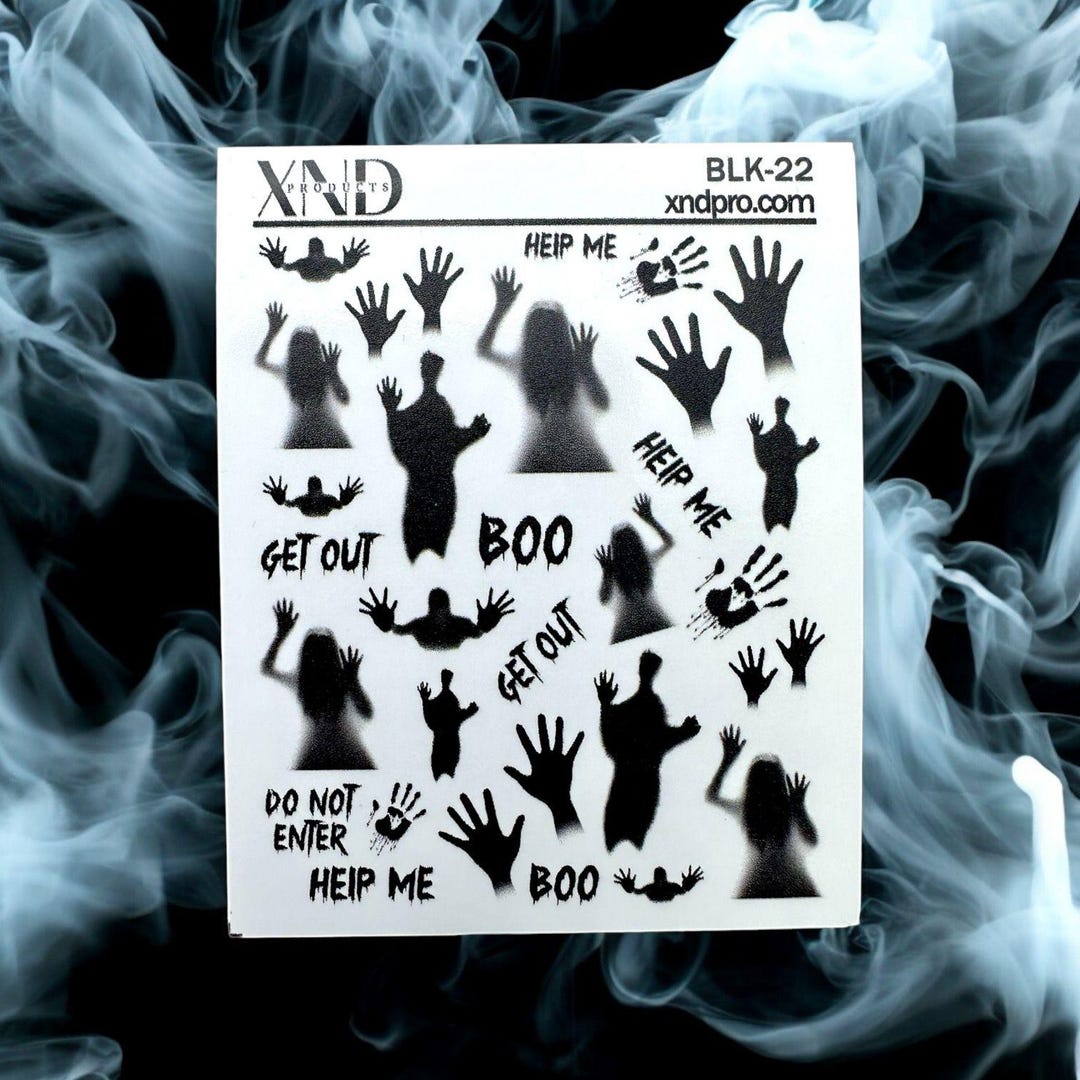 Nail Decal 2D Ghost / Ghost Silhouette / Shadows/ Halloween Nails/boo ...