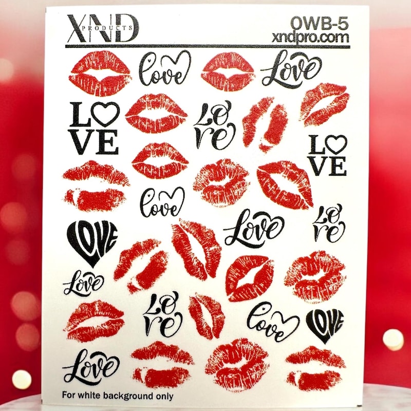 Red Lip Nail Decal - Etsy