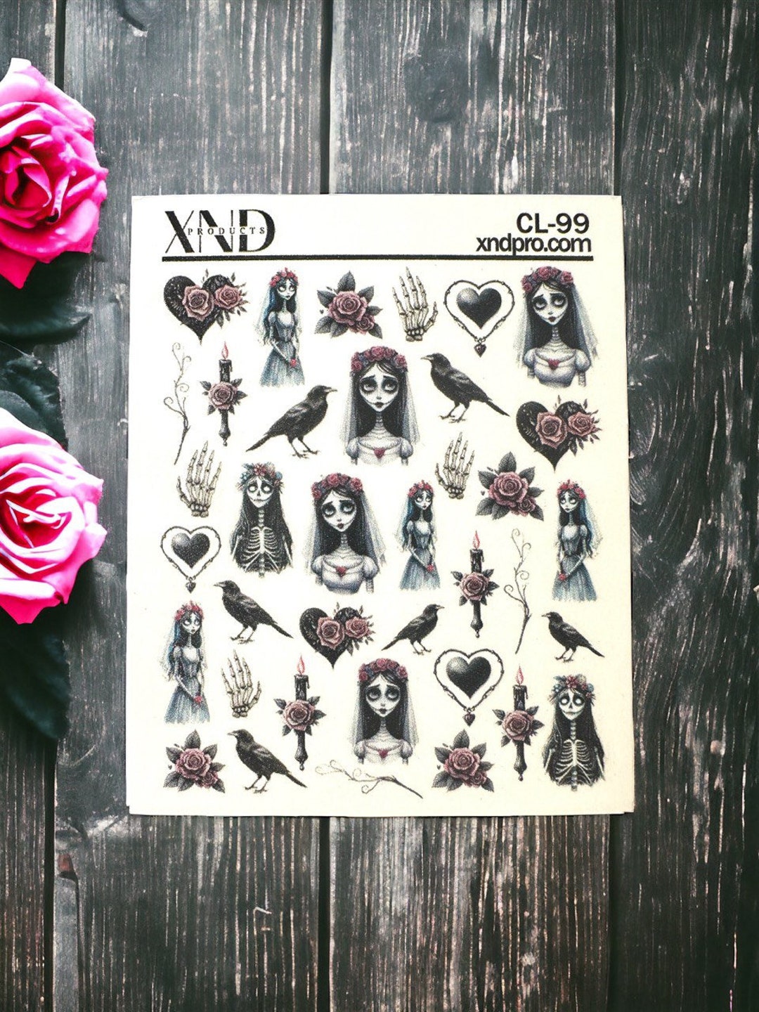 Nail Water Decal / Corpse Bride Inspired / Bride / Halloween / Love ...