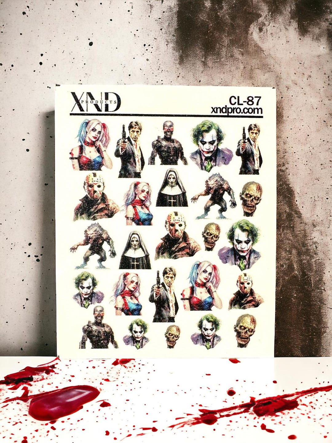 Nail Water Decal Villains/ Harley Queen / Scarface Inspired, Jocker ...