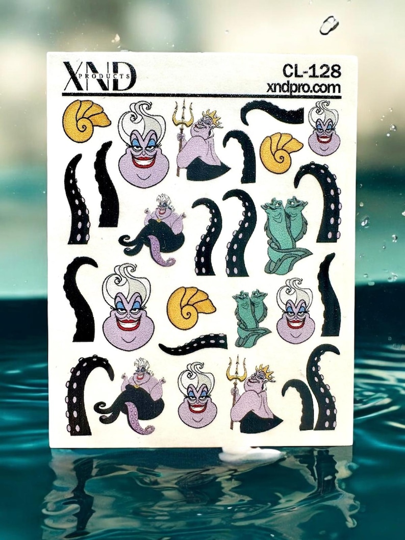 Nail Decal 2D the Sea Witch / Ursula Inspired / Villains / Water Nail ...