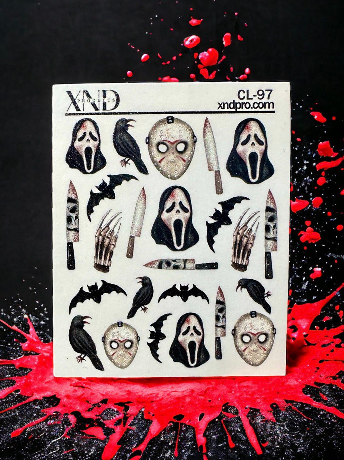 Halloween Nail Art Waterslides: Scream, Jason, Spooky Decals - Etsy