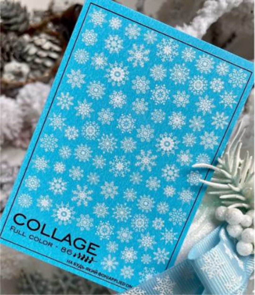 Nail Decal 2D Christmas/ Snow Flakes/ White Snow Flakes/ Nail ...