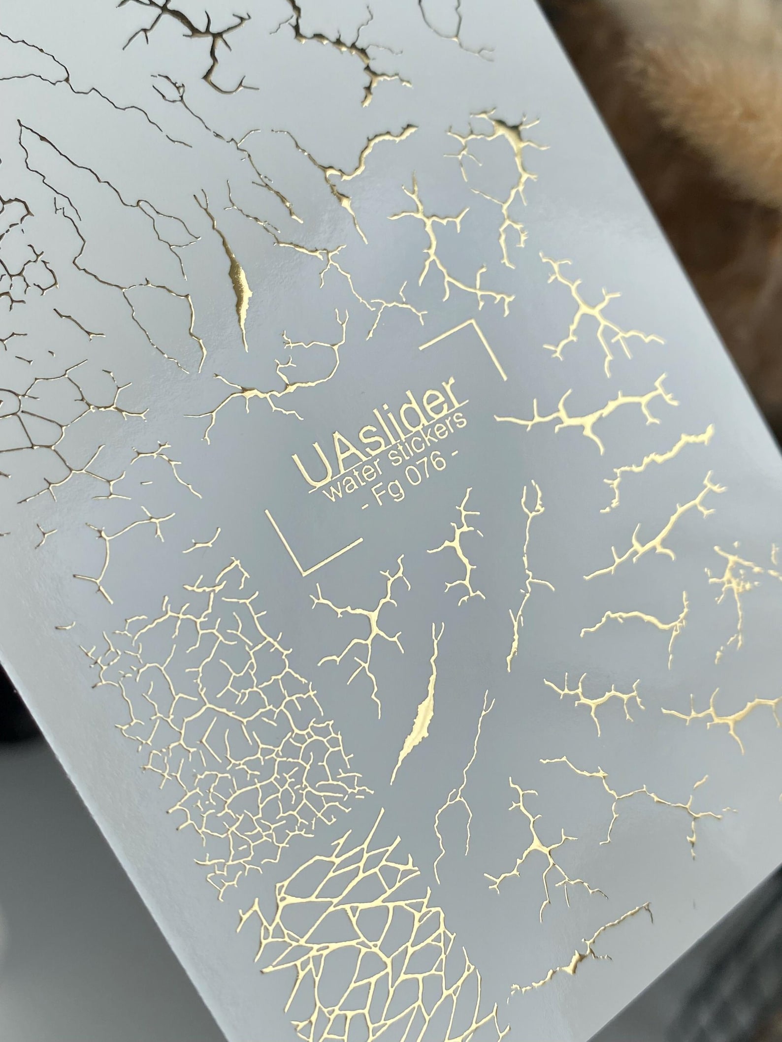 Nail Decal Gold FOIL/ Crackle Lightning/ Vein Pattern/ Abstract/ Nail ...
