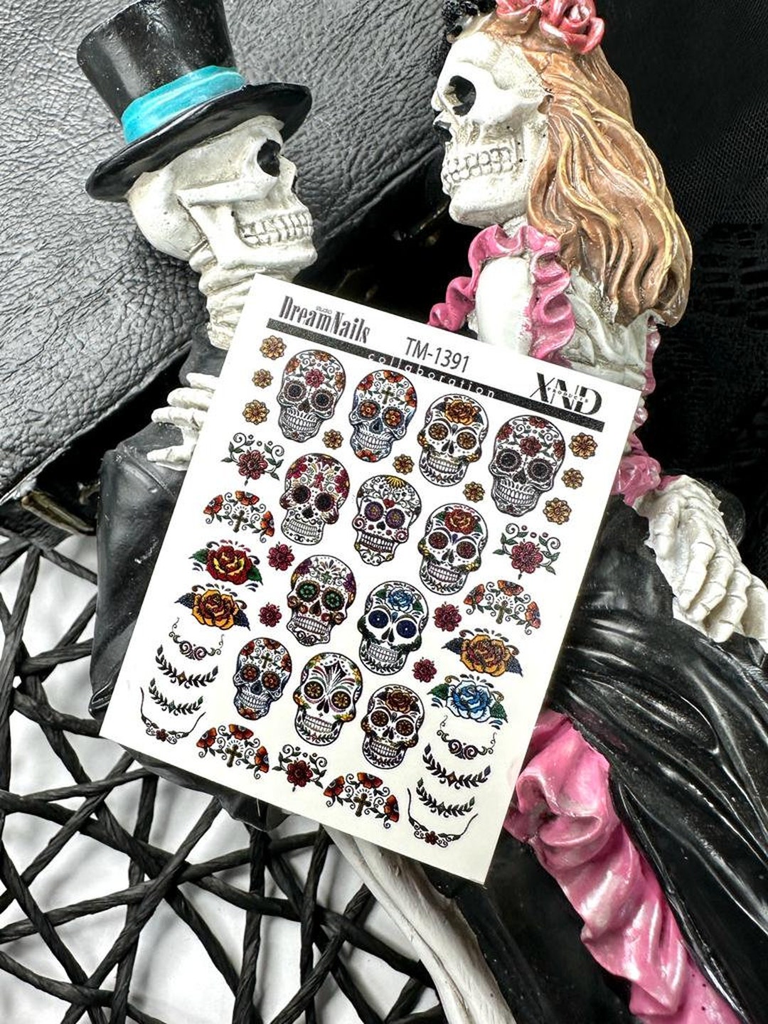 Nail Water Decal / Day of the Dead/ Cultural Heritage/calaveras/ Skull ...